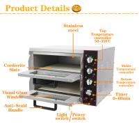 China Double Layer Bakery Kitchen Equipment Electric Pizza Oven for Commercial Kitchen for sale