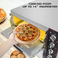 China 2 Deck Stainless Steel Counter Top Electric Pizza Snack Oven with Independent Chambers for sale
