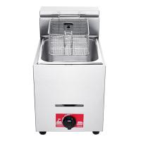 China 6L Stainless Steel Lpg Gas Deep Fryer for Hotel Kitchen 1 Tank 1 Basket 340x630x610 for sale