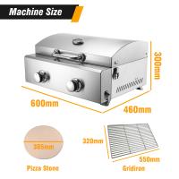 China LPG Stainless Steel Pizza Oven Gas BBQ Oven Commercial Pizza Making Machine for sale