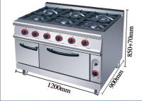 China Commercial 6 Burners Gas Oven Range Stove 220KG Capacity and Voltage V LPG2800PA for sale