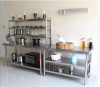 China Hotel Buffet Food Equipment Stainless Steel Kitchen Work Table 1.2/1.5/1.8/2.0M Length for sale