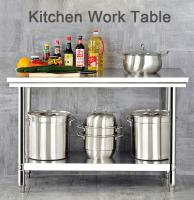 China Hotel Buffet Food Equipment Stainless Steel Kitchen Work Table 1.2/1.5/1.8/2.0M Length for sale