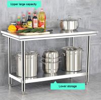 China Hotel Buffet Food Equipment Stainless Steel Kitchen Work Table 1.2/1.5/1.8/2.0M Length for sale