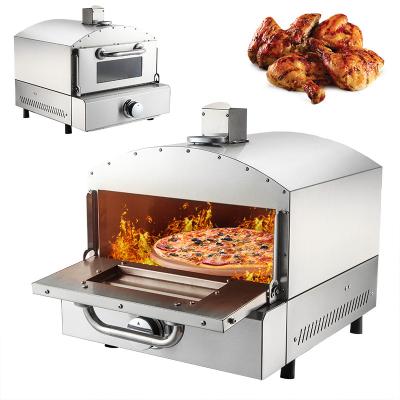 China Grill Size 340*320mm Gas Pizza Oven for Camping Garden Party Baking Delicious Pizzas for sale