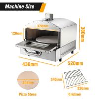 China Grill Size 340*320mm Gas Pizza Oven for Camping Garden Party Baking Delicious Pizzas for sale