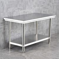 China Silver Hotel Buffet Food Equipment Stainless Steel Work Table 1.2/1.5/1.8M for Kitchen for sale