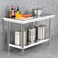 China Silver Hotel Buffet Food Equipment Stainless Steel Work Table 1.2/1.5/1.8M for Kitchen for sale