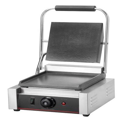 China 220V 1.8KW Stainless Steel Electric Contact Grill Panini Press Griddle Sandwich Maker for sale