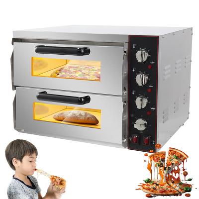 China Commercial Industrial Double Deck Electric Bakery Oven 670*680*600mm 48.5KG for sale