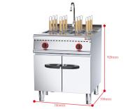China Eco-friendly Stainless Steel Commercial Gas Pasta Cooker With Cabinet for Professional for sale