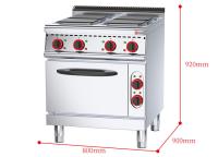 China Multifunction Square 4 Hot Plate Range With Electric Oven for Eco-friendly Kitchen for sale