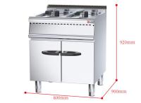 China Restaurant Kitchen Equipment 800*900* 850 70 mm Commercial Gas Deep Fryer With Cabinet for sale