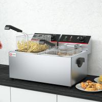 China Restaurant 11L 11L Industrial Double Electric Deep Fryers with Heating Protection Function for sale