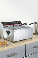 China Restaurant 11L 11L Industrial Double Electric Deep Fryers with Heating Protection Function for sale