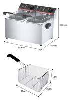 China Restaurant 11L 11L Industrial Double Electric Deep Fryers with Heating Protection Function for sale