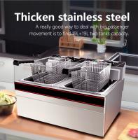 China Fry Meat and Snacks with Professional Electric 2-Tank 2-Basket Donut Fryer Machine for sale