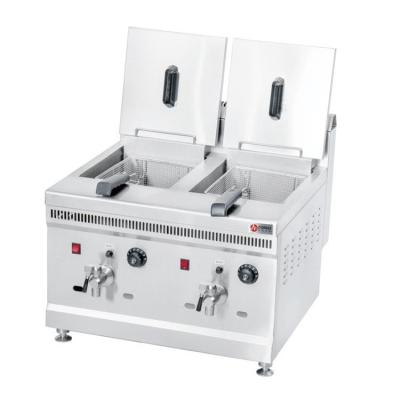 China High Productivity 38KG Double Cylinder Deep Fryer for Fried Chicken and French Fries for sale