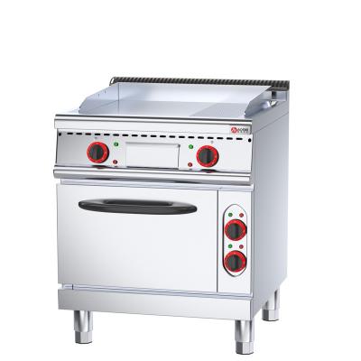 China Commercial Gas Griddle Cooking Range with Stainless Steel Gas Oven Voltage LPG2800PA for sale