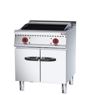 China Commercial Restaurant Electric Standing Lava Rock Grill With Cabinet Eco-friendly 6KW for sale
