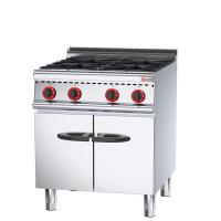 China Commercial Kitchen Stainless Steel 4 Burners Range with Cabinet and OEM ODM Services for sale