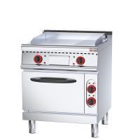 China Fast Hot 1/3 Grooved Grill Pancake Commercial Electric Griddle With Oven 560*600*270mm for sale