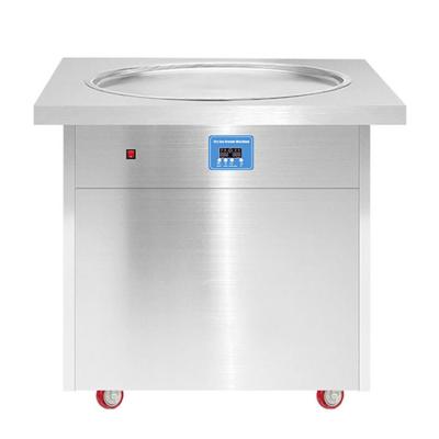 China Frozen Yogurt Soft Serve Double Plate Fried Ice Cream Roll Machine for Snack Industry for sale
