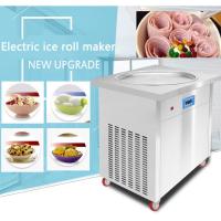 China Frozen Yogurt Soft Serve Double Plate Fried Ice Cream Roll Machine for Snack Industry for sale