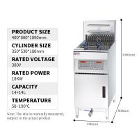 China FEF-101 Industrial Stainless Steel Electric Deep Fryer with Computer and Oil Filter for sale