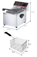 China Commercial Snack Frying Machines 8L Electric Chicken Deep Fryer with 1 Tank 1 Basket for sale