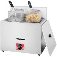China Multi-functional 12L Commercial 1 Tank 2 Basket Table Top Stainless Steel Lpg Gas Fryer for sale