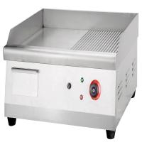 China 2.5KW Electric Contact Grill for Stainless Steel Half-Grooved Counter Top Griddle for sale