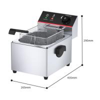 China Commercial 6kg Electric Deep Fryer with Temperature Control and Extra Thick Stainless Steel for sale