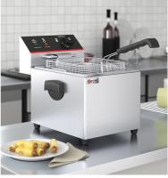 China Commercial 6kg Electric Deep Fryer with Temperature Control and Extra Thick Stainless Steel for sale