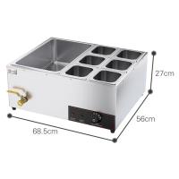 China Stainless Steel 6-Pan Electric Bain Marie Buffet Warmer for Food Service Industry for sale