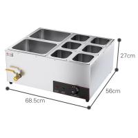 China Stainless Steel 6-Pan Electric Bain Marie Buffet Warmer for Food Service Industry for sale