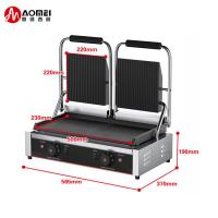 China Outdoor and Home Kitchen Black Silver Electric Contact Panini Grill for Food Machine for sale