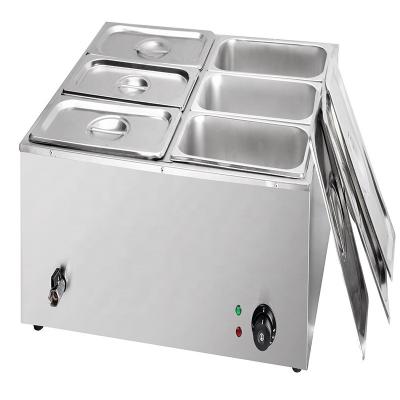 China 1500W Electric Food Warmer Bain Marie with 6 Tanks and Packaging Size 730*630*280mm for sale