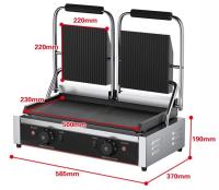 China 3600W Commercial Table Top Contact Grill Sandwich Press Panini Grill in Black Silver for sale