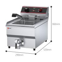 China Industrial Hotel Restaurant Supplies 13L Electric Deep Fryer Silver with 1 Tank 1 Basket for sale