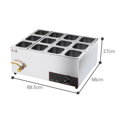 China Restaurant Catering Kitchen Industry Electric Bain Marie Food Warmer Display in Silver for sale