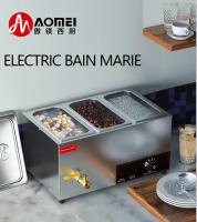 China Restaurant Catering Kitchen Industry Electric Bain Marie Food Warmer Display in Silver for sale