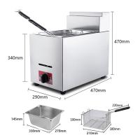 China Stainless Steel 201/304 Industrial Gas Countertop Deep Fryers for Commercial Catering for sale