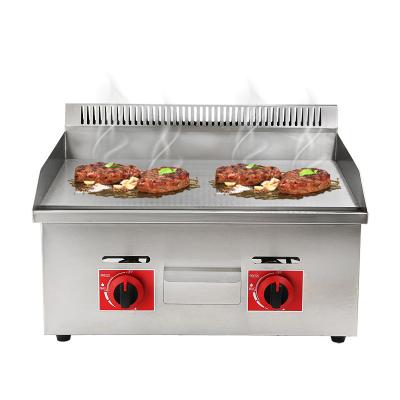 China Industrial Kitchen Counter Top Non-stick Gas Griddle with Customized Logo Acceptable for sale