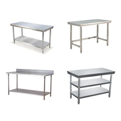 China Hotel Restaurant Kitchen Catering Equipment Stainless Steel Work Table in Silver for sale