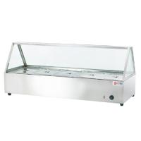 China Hotel Buffet Food Equipment Stainless Steel Glass Cover Electric Bain Marie for Food for sale