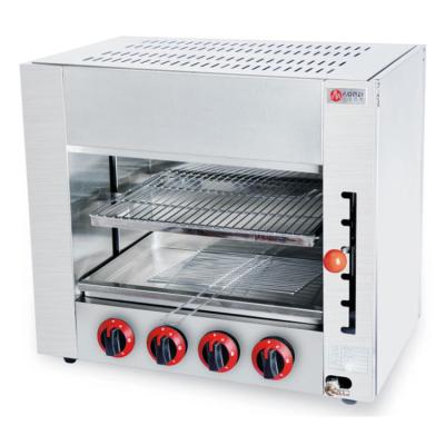 China 6 Burner Gas Infrared Salamander Grill Oven Lift for Food Service Industry for sale