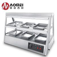 China Temperature Controlled Electric Heated Thermal Food Warmer Display with Glass Table Top for sale