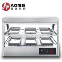 China Temperature Controlled Electric Heated Thermal Food Warmer Display with Glass Table Top for sale