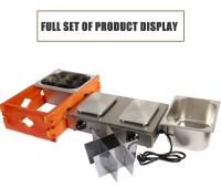 China Rust Resistant Stainless Steel Oden Cooking Stove 2 Tanks 18 Grids Wooden Surrounding for sale